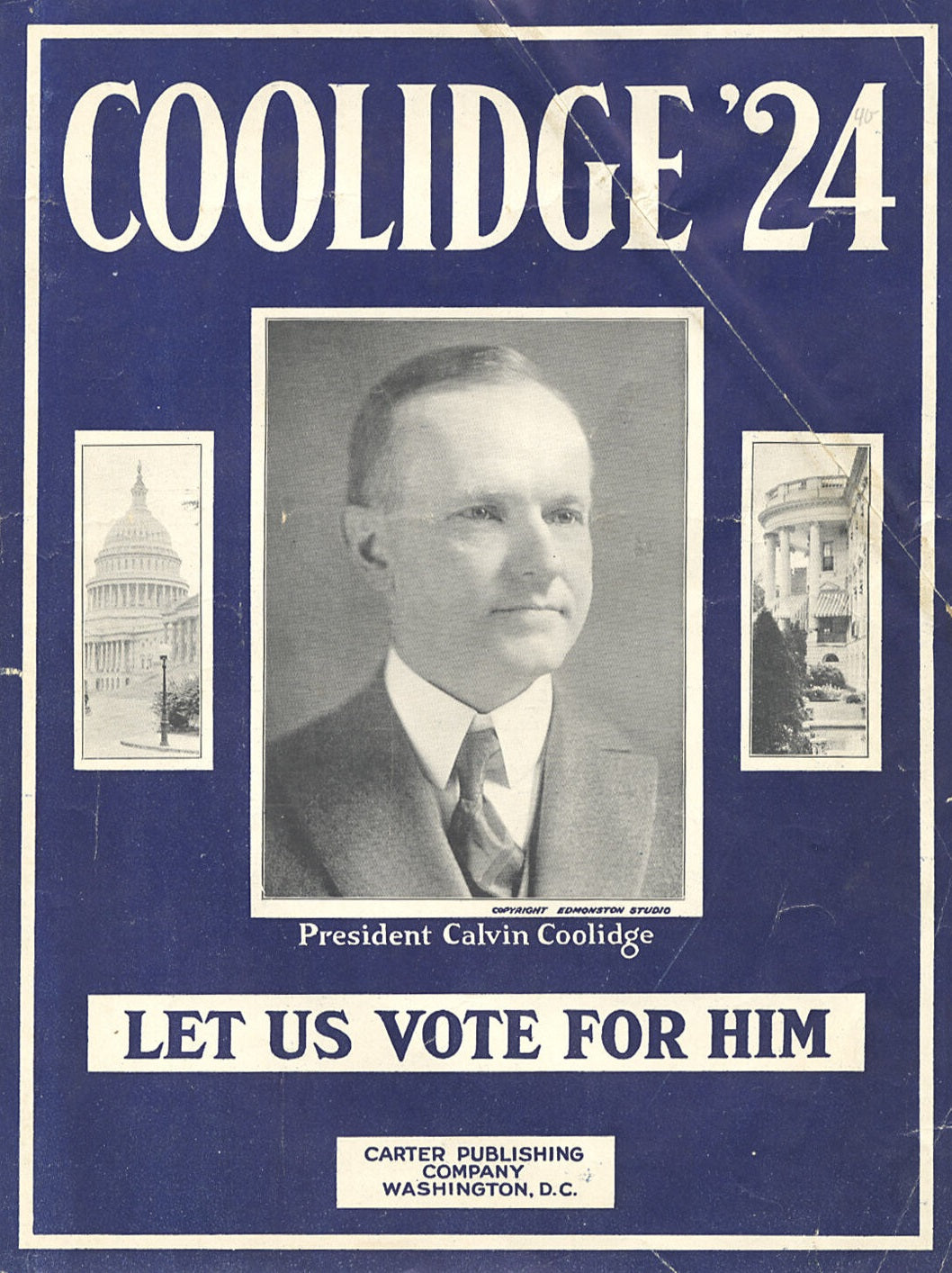 Calvin Coolidge Campaign Photo Mug Of Calvin Coolidge Campaign Buttons