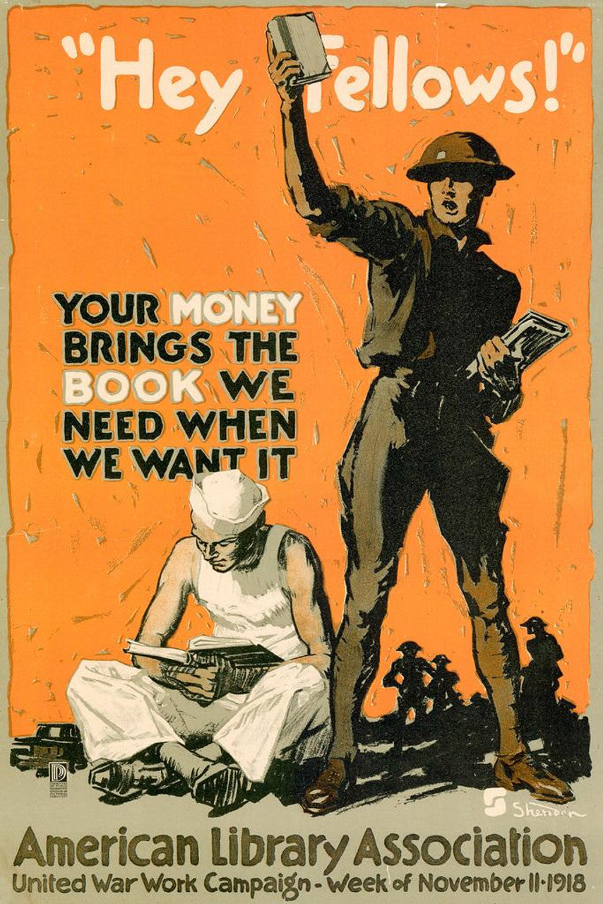 Library Association Ww1 Ad Glossy Poster Picture Photo Print Banner Co ...