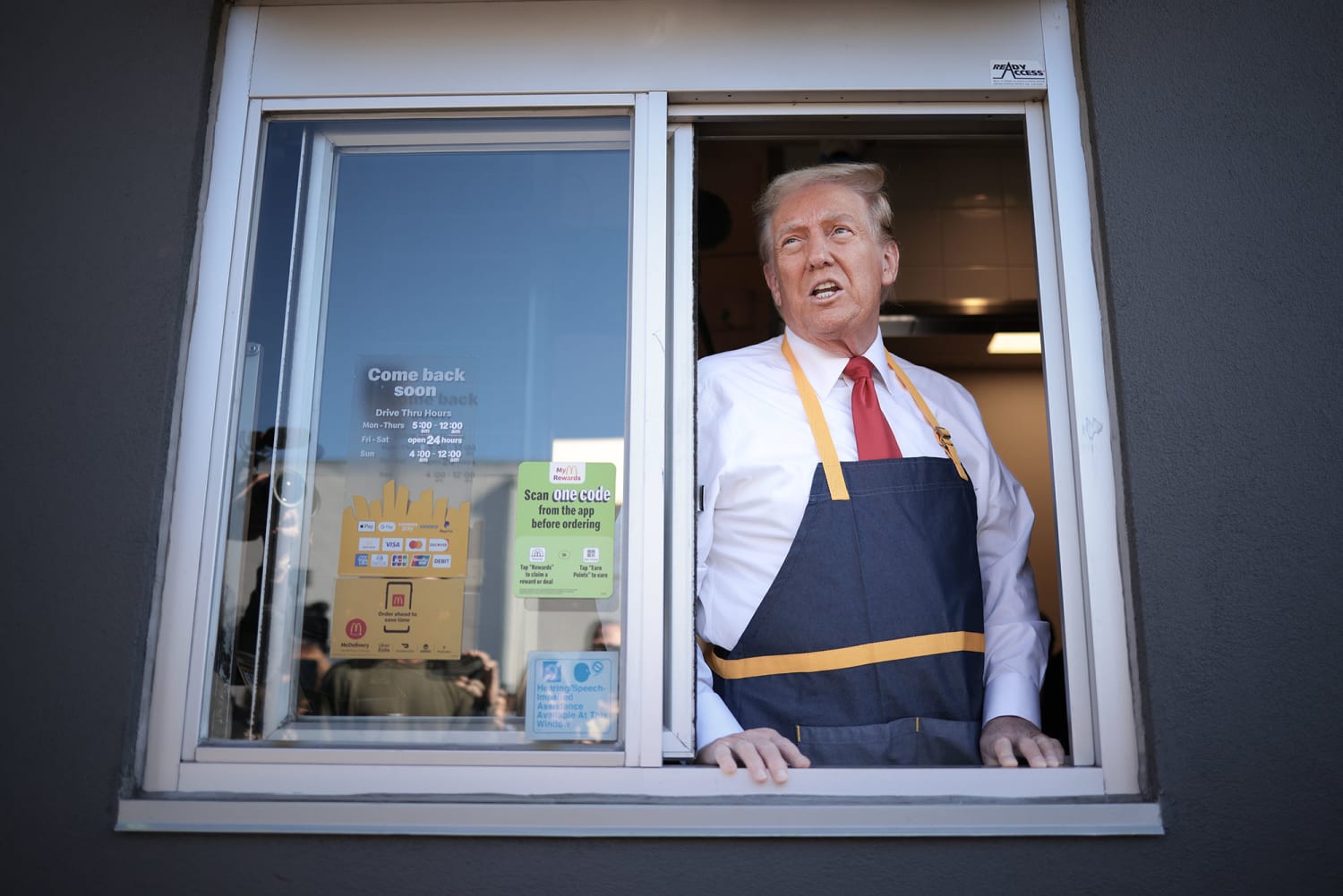 Trump Mcdonalds Window Drive Thru Glossy Poster Picture Photo Print Ba ...