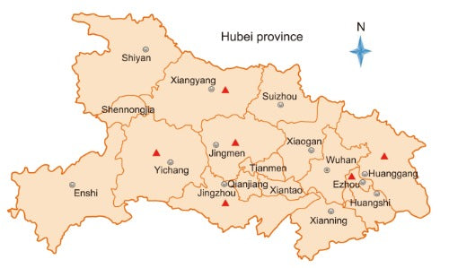 HUBEI CHINA PROVINCE MAP GLOSSY POSTER PICTURE PHOTO BANNER PRINT wuha ...